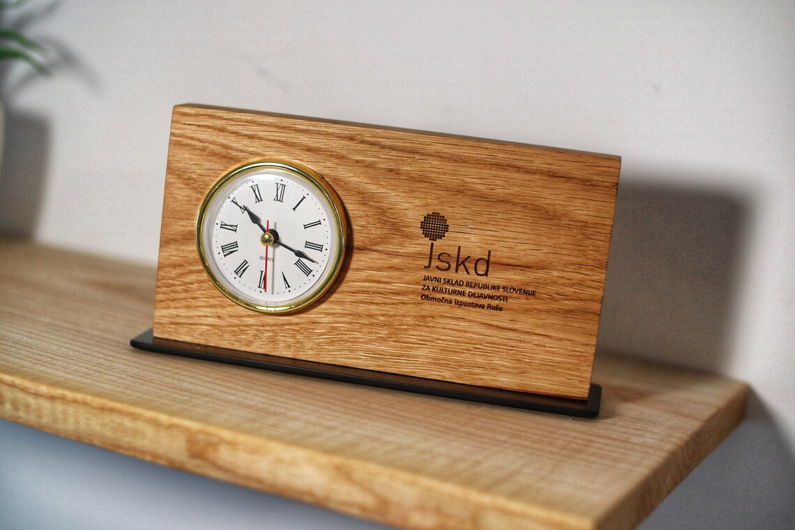 Desk Clock/office Clock/desk Accessories/unique Wooden Clock - Etsy