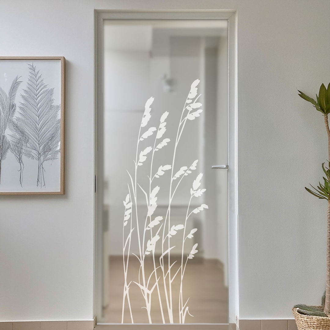 Sticker/sticker Grasses Stalks Window Film Door Film Glass Decor Glass ...
