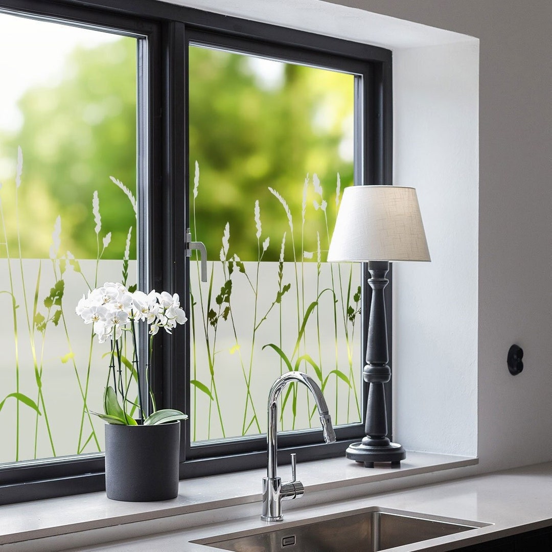 Window Film Grasses, Privacy Film, Frosted Glass Film, Sandblasted Look ...