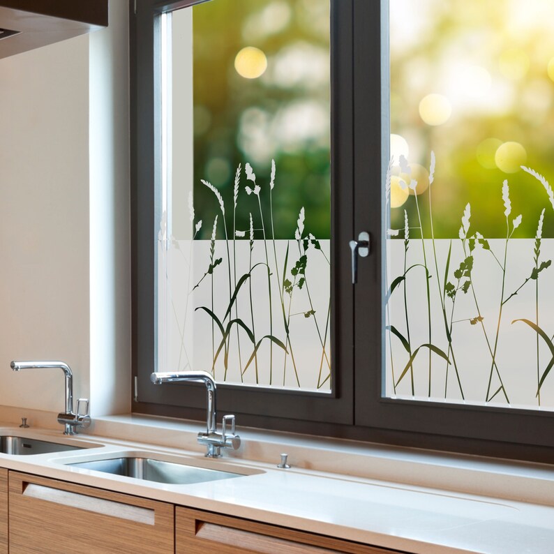 Window Film Grasses, Privacy Film, Frosted Glass Film, Sandblasted Look ...