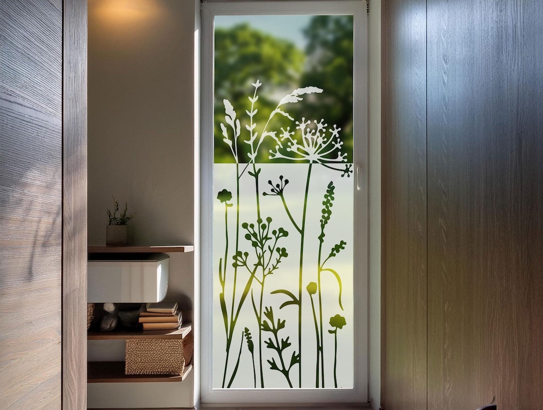 Window Film Grasses, Door Sticker, Privacy Film, Frosted Glass Film ...