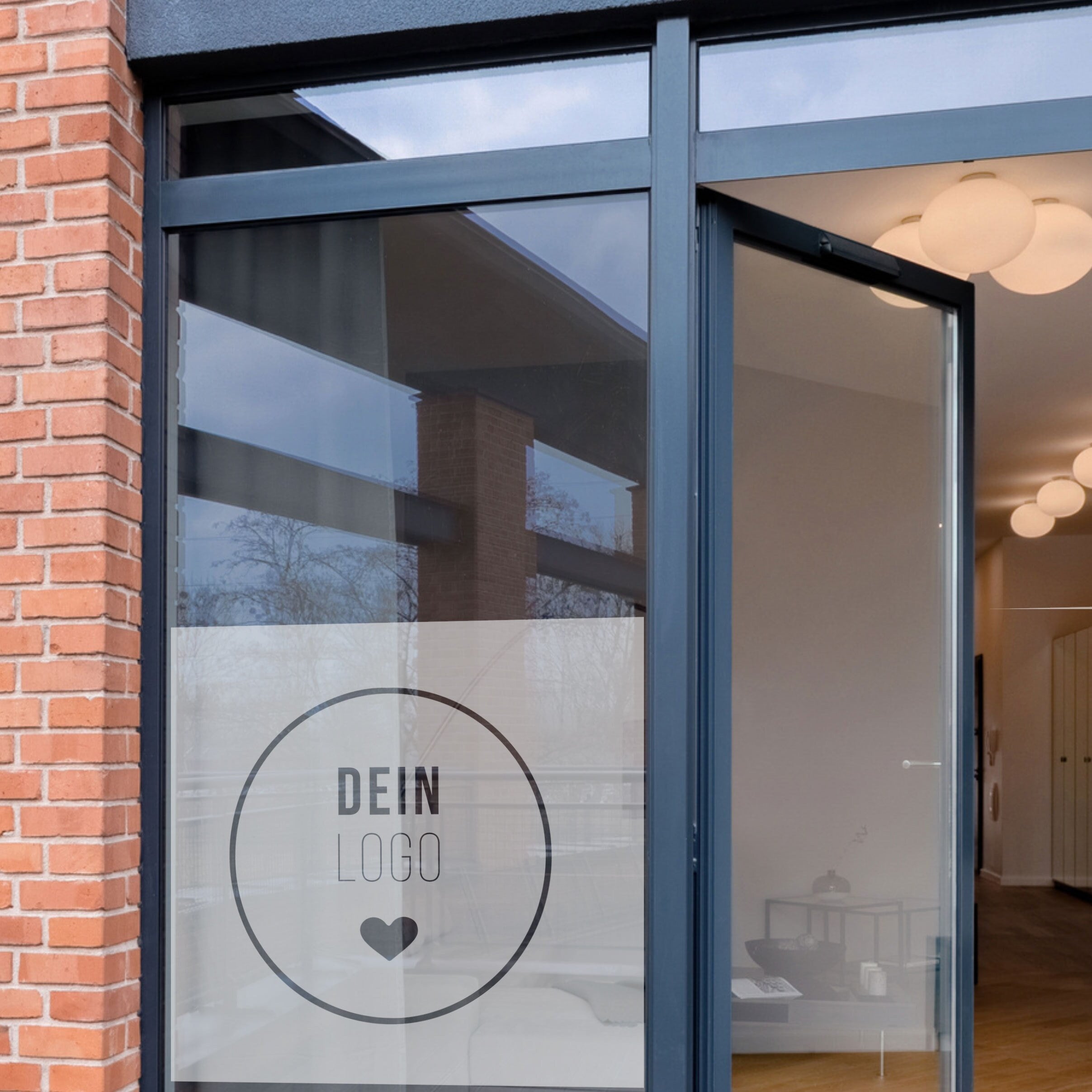 Frosted Glass Film Logo Cut Out Personalized to Measure Privacy Screen ...