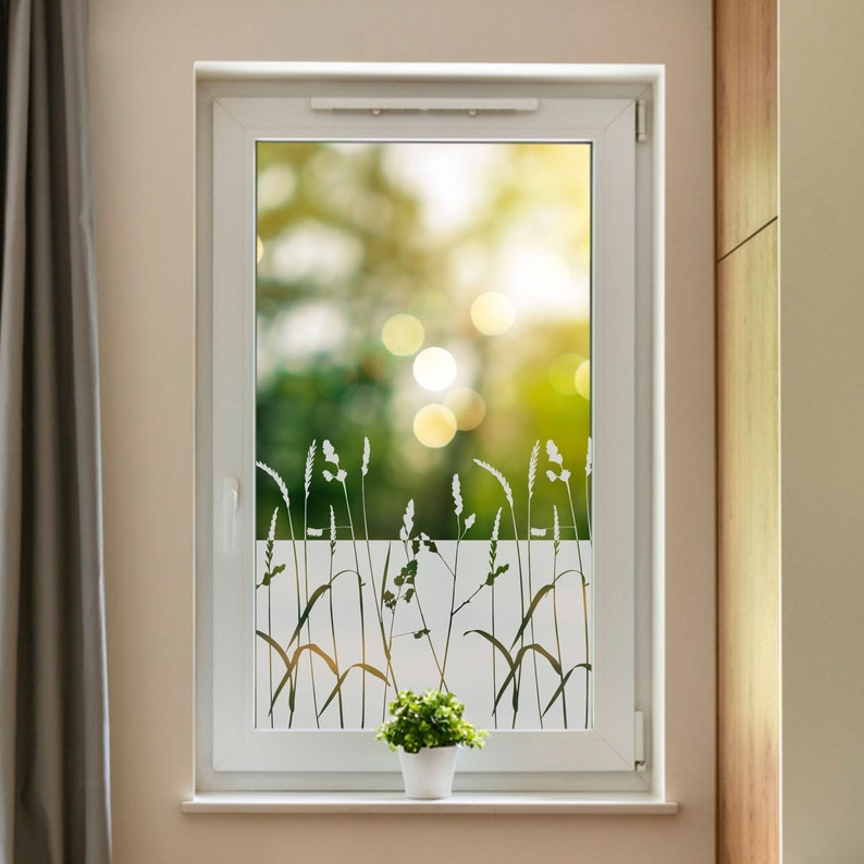 Window Film Grasses, Privacy Film, Frosted Glass Film, Sandblasted Look ...