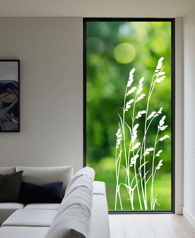 Sticker/sticker Grasses Stalks Window Film Door Film Glass Decor Glass ...