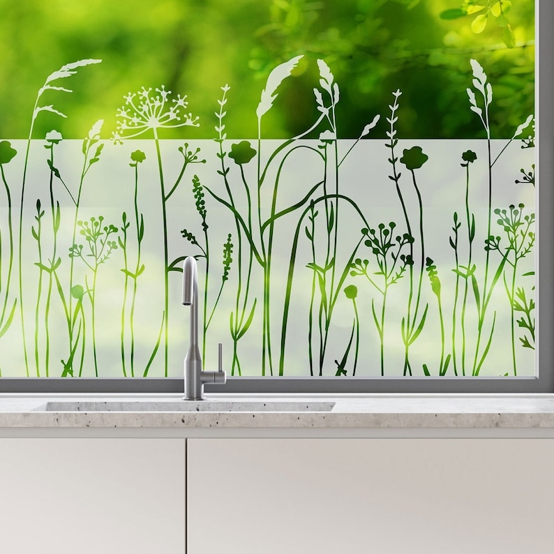 Window Film Grasses, Privacy Film, Frosted Glass Film, Sandblasted Look ...