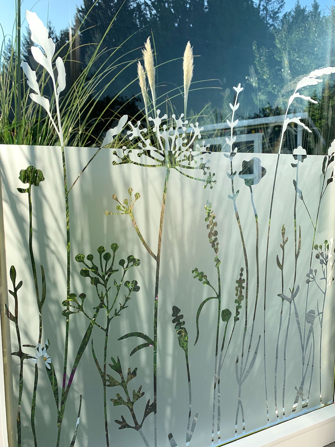 Window Film Grasses, Privacy Film, Frosted Glass Film, Sandblasted Look ...