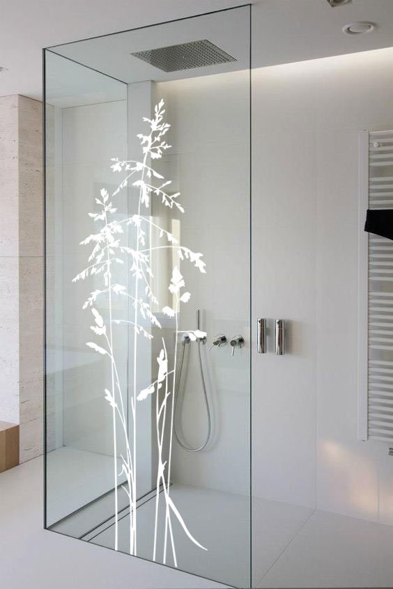 Sticker/sticker Grasses Stalks Window Film Door Film Glass Decor Glass ...
