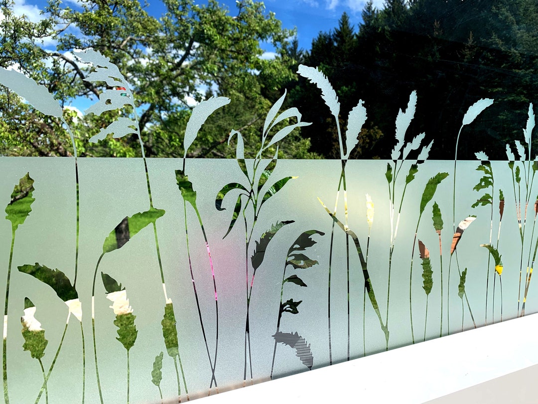 Window Film Grasses, Privacy Film, Frosted Glass Film, Sandblasted Look ...