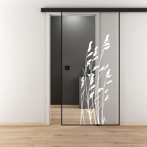 Sticker/sticker Grasses Stalks Window Film Door Film Glass Decor Glass ...