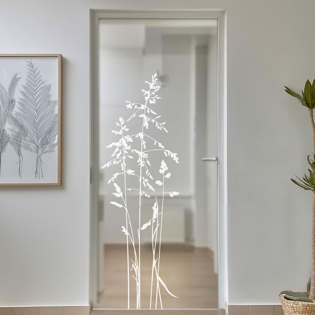 Sticker/sticker Grasses Stalks Window Film Door Film Glass Decor Glass ...