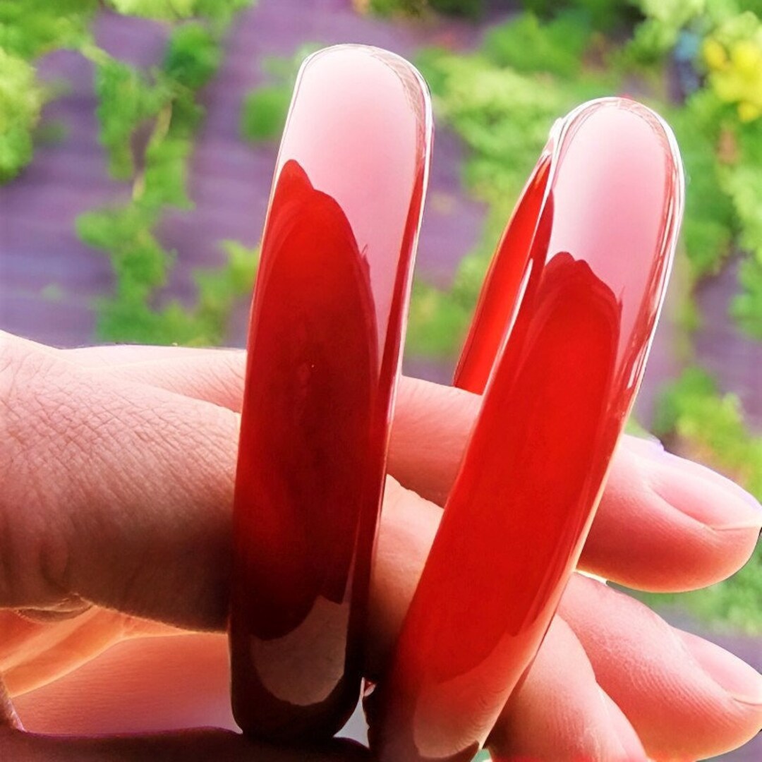 Natural!! Red Jade Bangle for Women|red Healing Crystal Bangle Bracelet ...