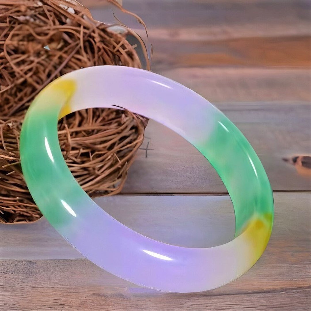 Natural!!! Jade Bangle for Women|ice Jadeite Colorful Bangle Bracelet ...