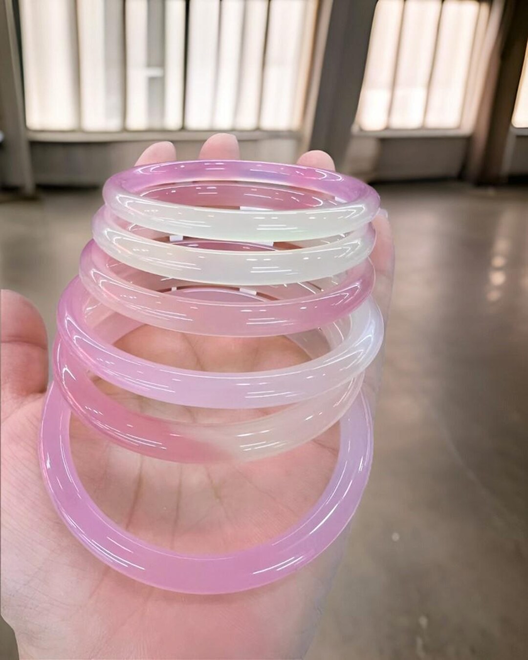 Natural!!!! Pink Clear Jade Bangle for Women|agate Jadeite Lucky Jade ...
