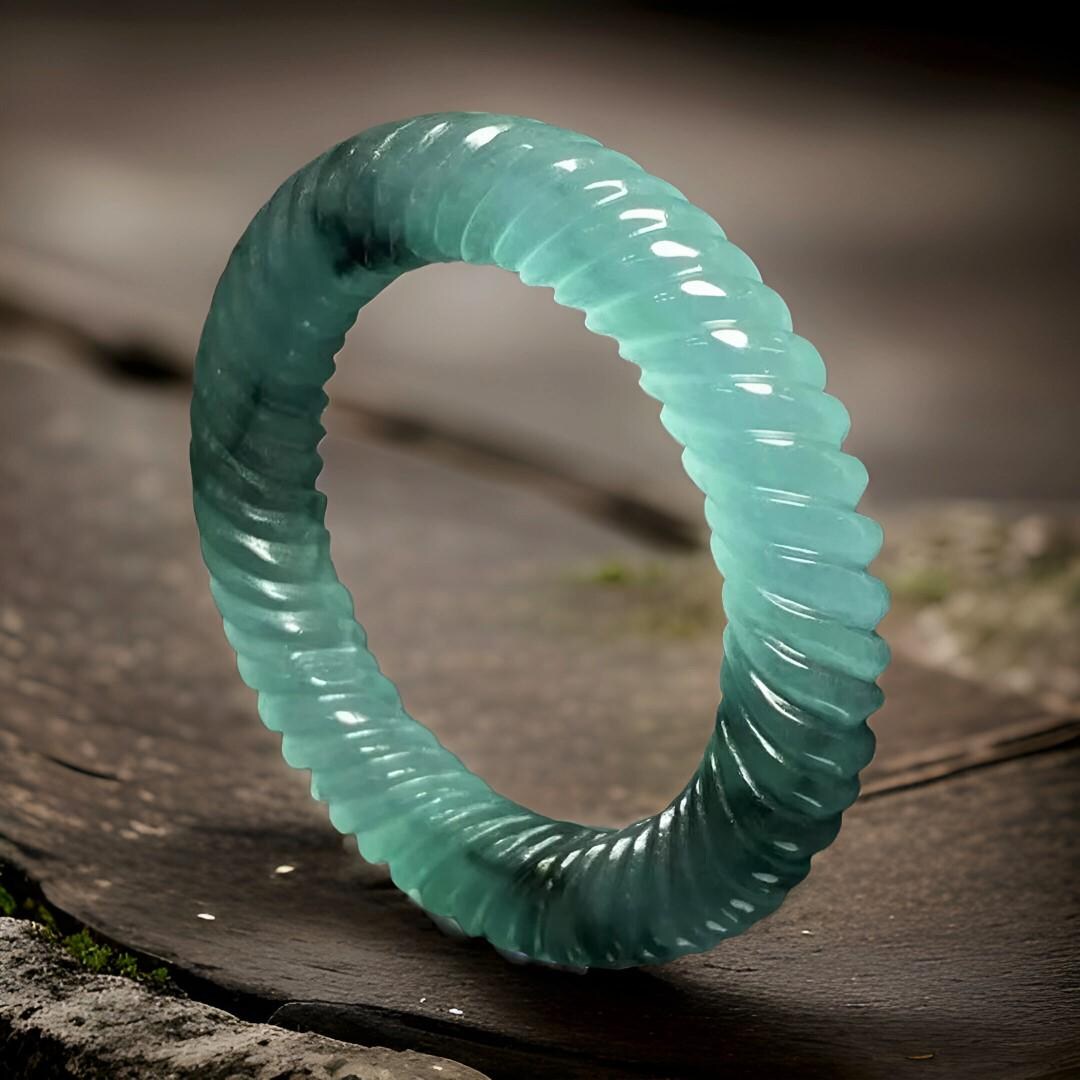 Real! Jade Bangle for Women|ice Permeating Carved Jadeite Jade Bangle ...