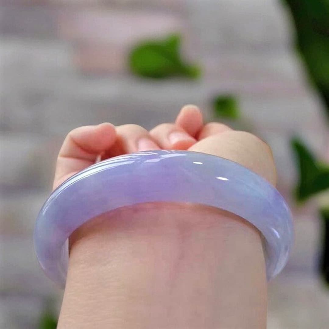 Natural Ice Purple Jadite Bangle for Women|real White Jade Bangle ...