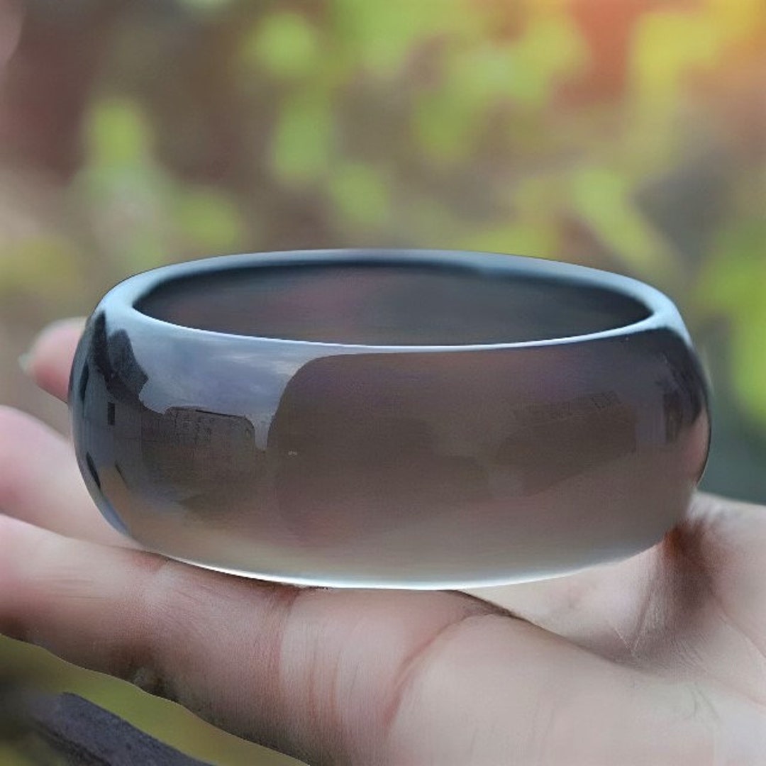 Natural!! Grey Jade Bangle for Women|smokey Jadeite Bangle Bracelet|ice ...