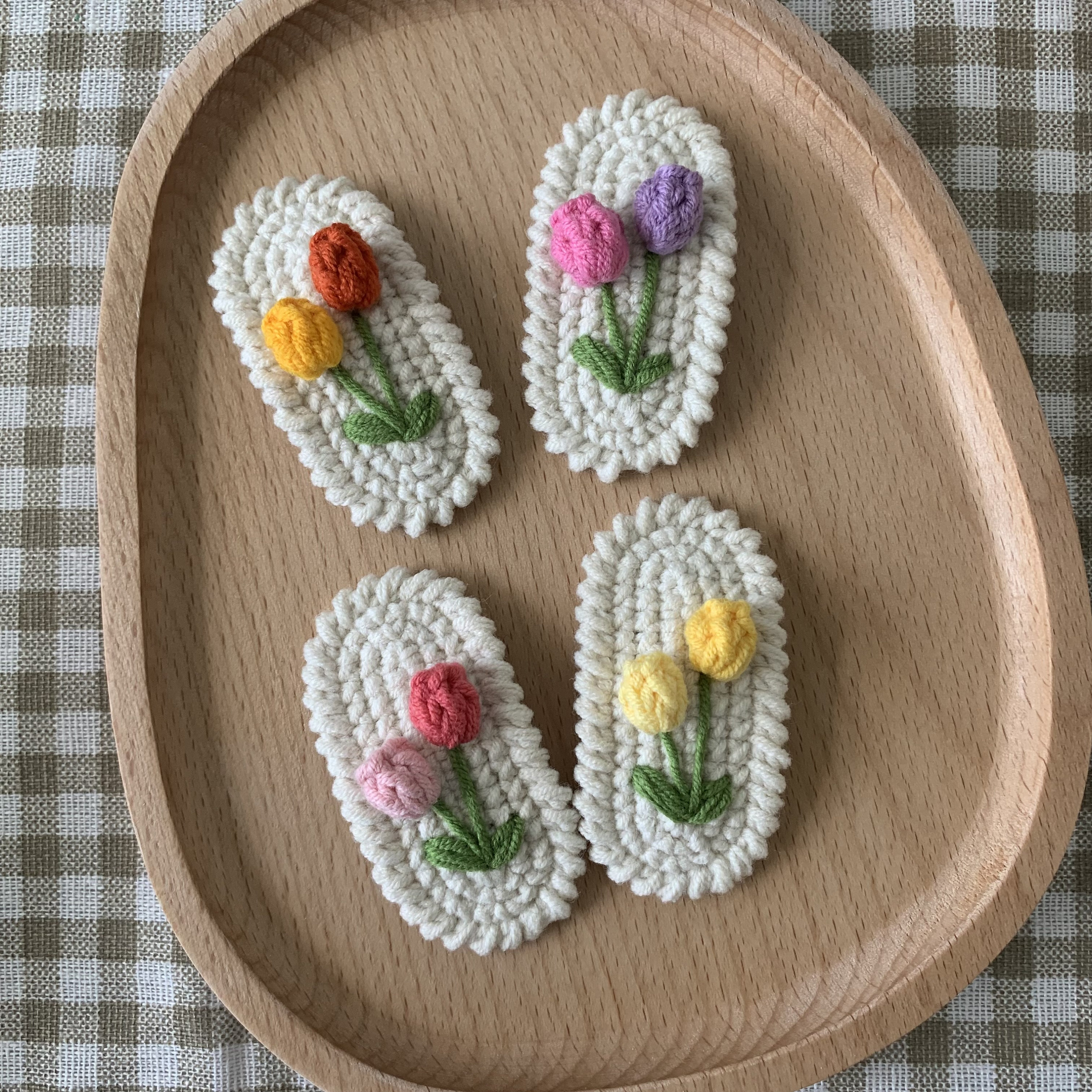 Crochet Tulip Hair Clip | Flower Hair Barrette | Cute Floral Hair Pin ...