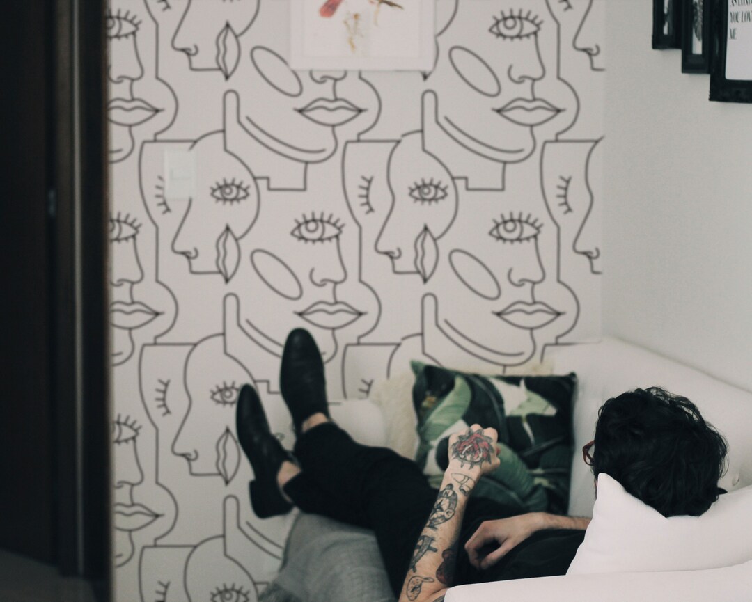 Picasso Style Peel and Stick Wallpaper: Removable Wall Art Decor - Etsy