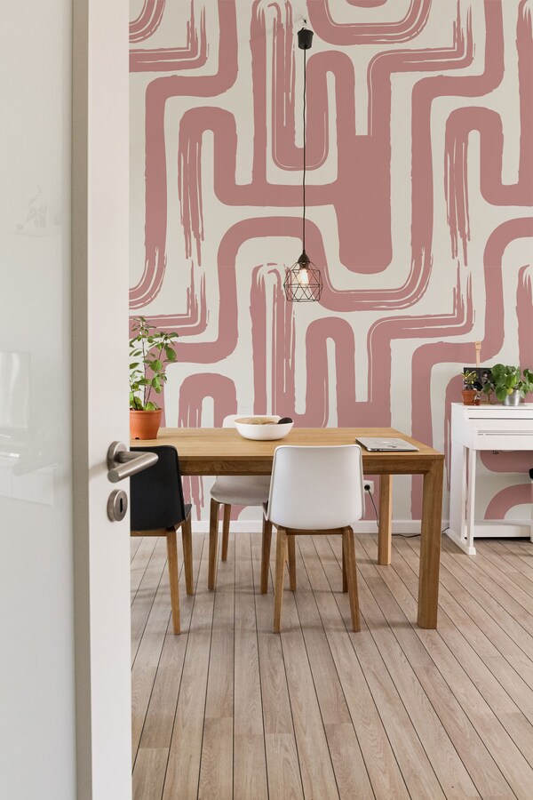 Line Art Peel and Stick Wallpaper Removable Wallpaper Wall - Etsy