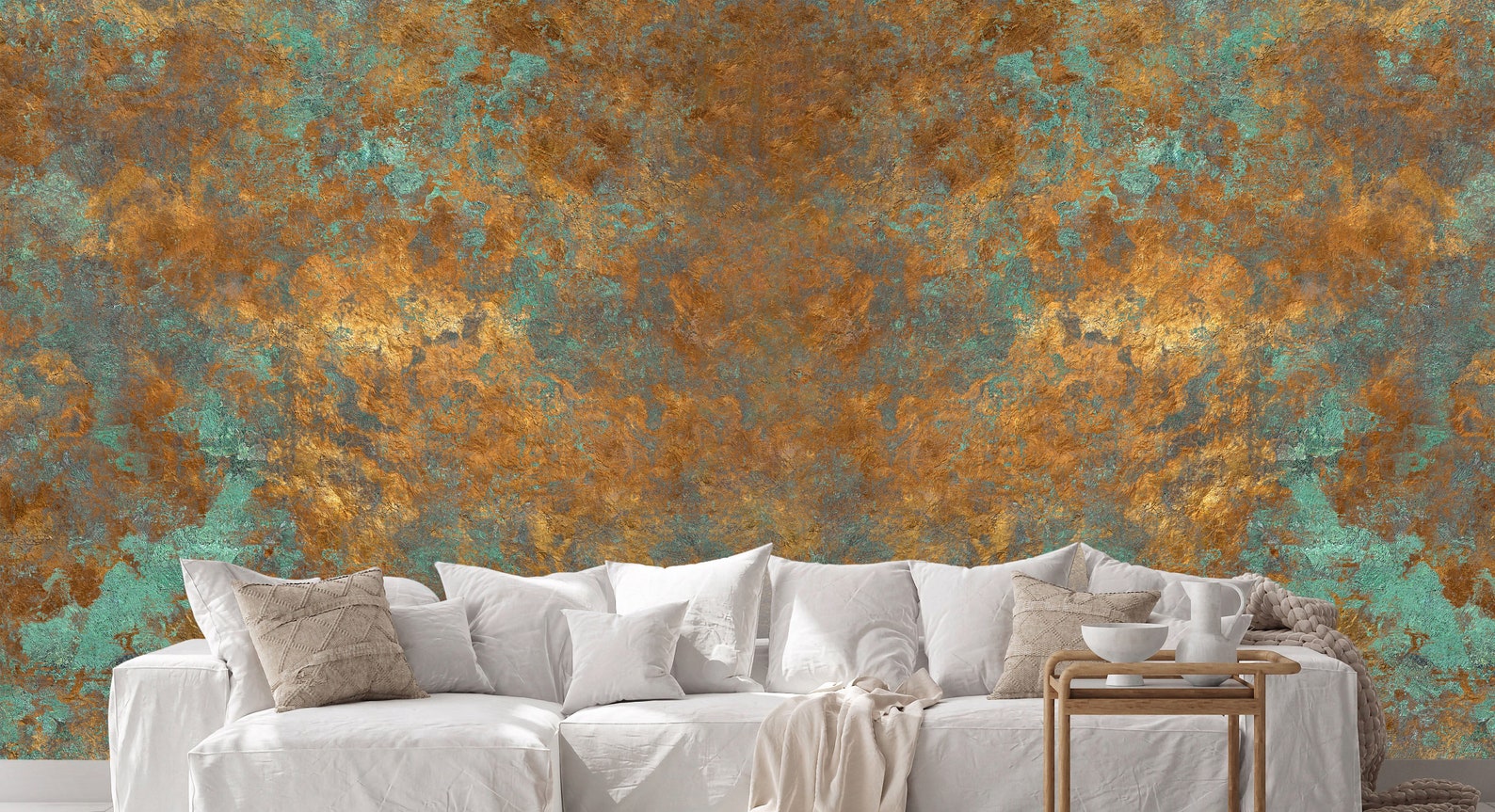 Vintage Bronze Peel and Stick Wallpaper Mural - Etsy