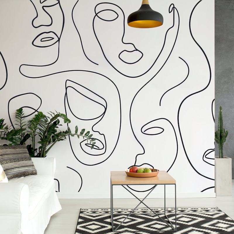 Face Wall Mural - Etsy