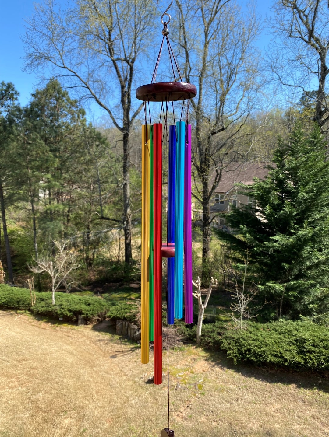 Joyous Wind Chimes, 28 Inch Rainbow Metal Handmade Wind Chimes, the ...