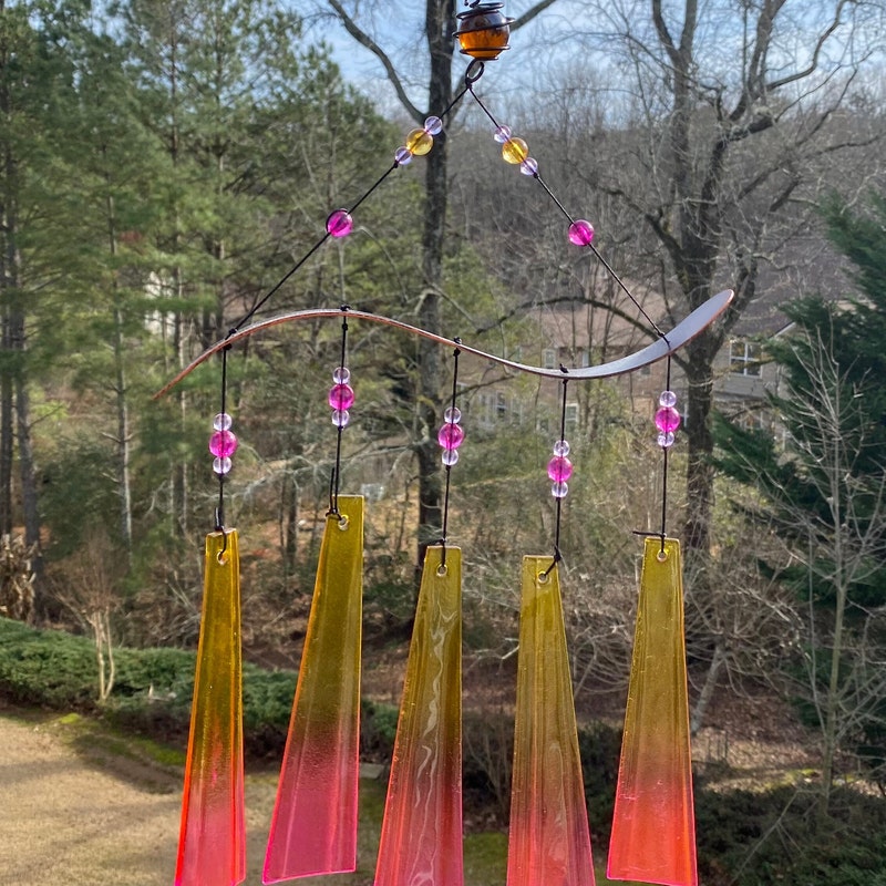 Glass Wind Chime - Etsy