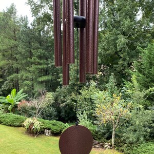 Joyous Wind Chimes, 36 Inch Deep Tone Bronze Color Metal Wind Chimes ...