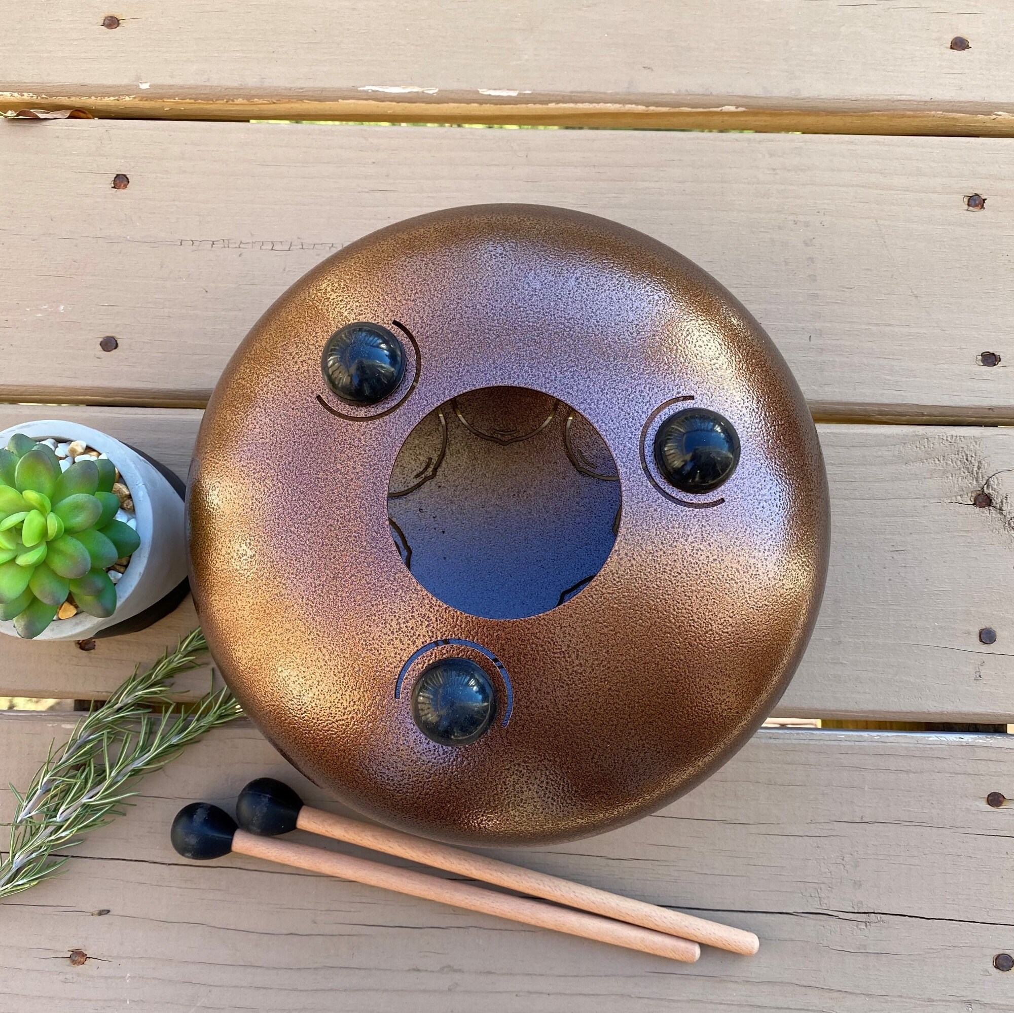 Steel Tongue Drum 12 Inch 8 Note Hand Crafted Hand-pan | Etsy