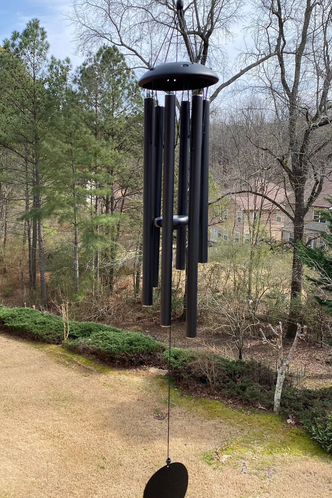 Joyous Wind Chimes, 35 Inch Deep Tone Black Metal Windchime. the ...