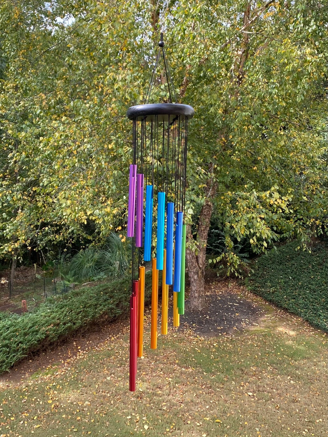 Joyous Wind Chimes, 28 Inch Rainbow Metal Handmade Wind Chimes, the ...