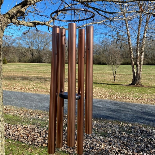 Joyous Wind Chimes Large Deep Tone Silver Color Metal Wind - Etsy