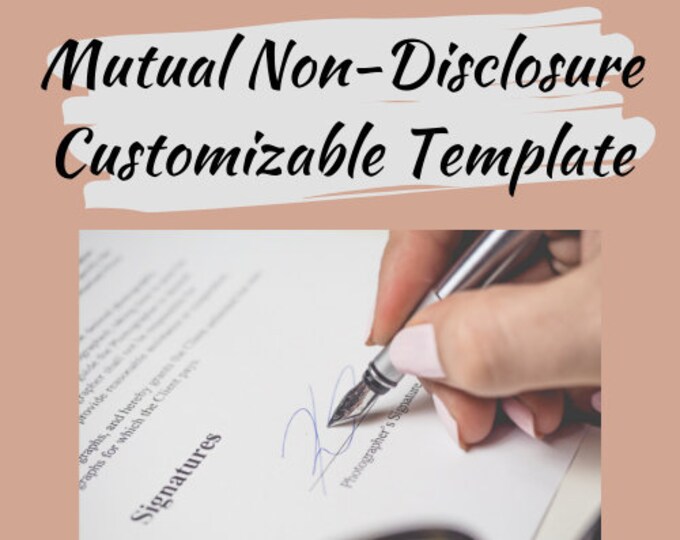 Non-disclosure Agreement NDA Template - Etsy Canada