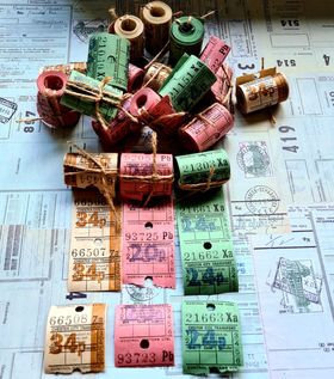 Mini U.K. Bus Ticket Rolls - Etsy