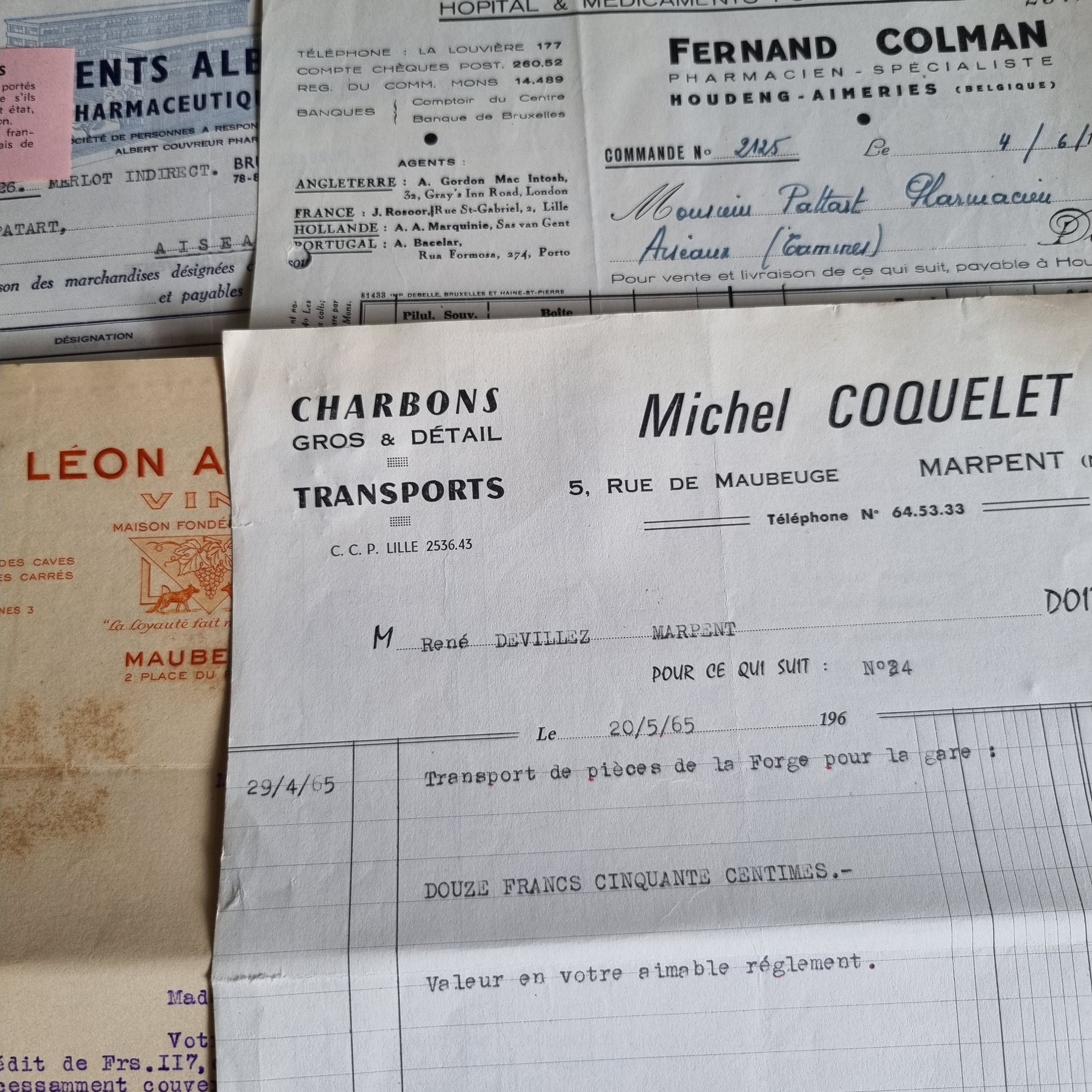 12 Vintage Invoices 1900s France - Etsy