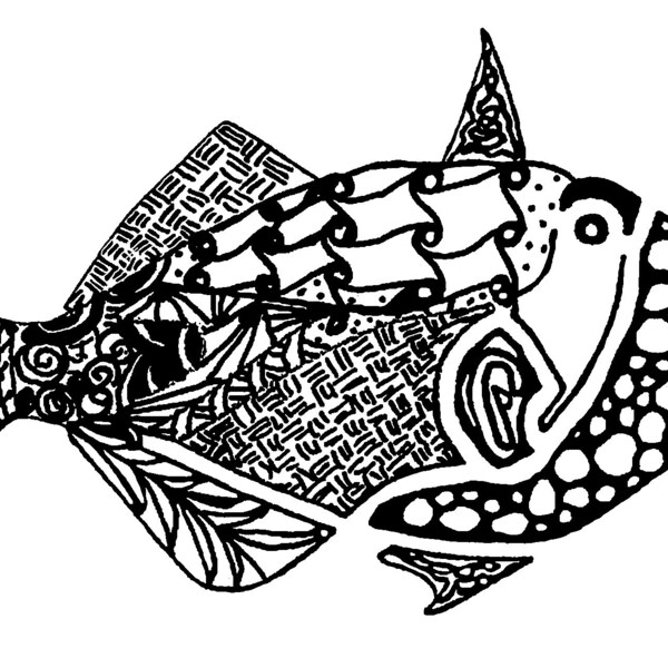 Fish Zentangle - Etsy