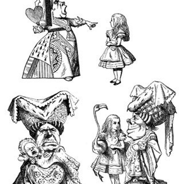 Alice in Wonderland Rubber Stamp - Etsy