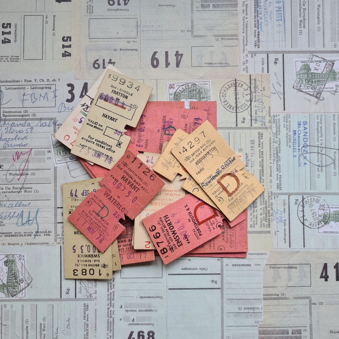 10 Original English Railway Tickets - Etsy