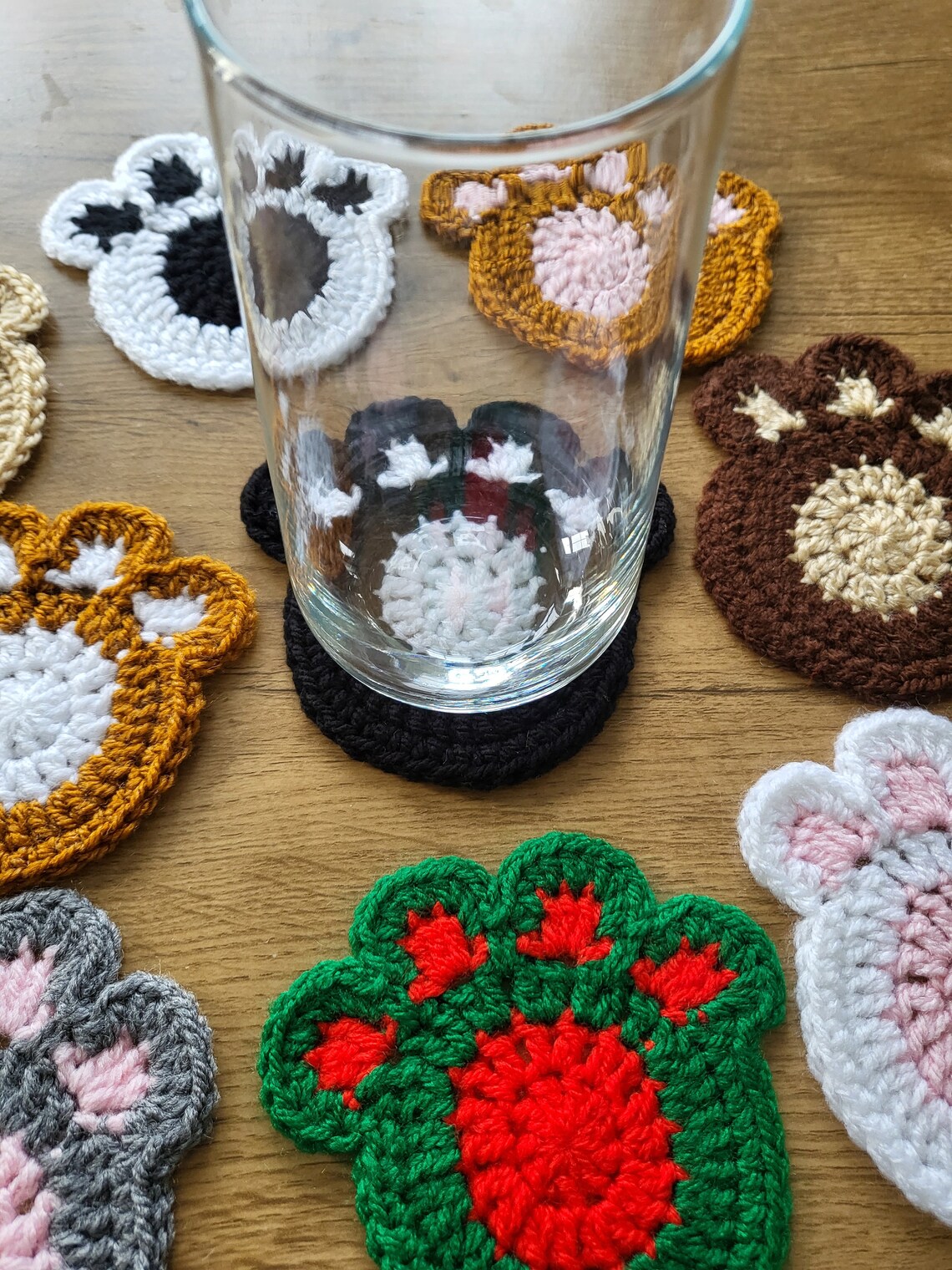 Paw Print Shaped Coasters, Set of 4, Cute, Stylish and Pawfect for Any ...