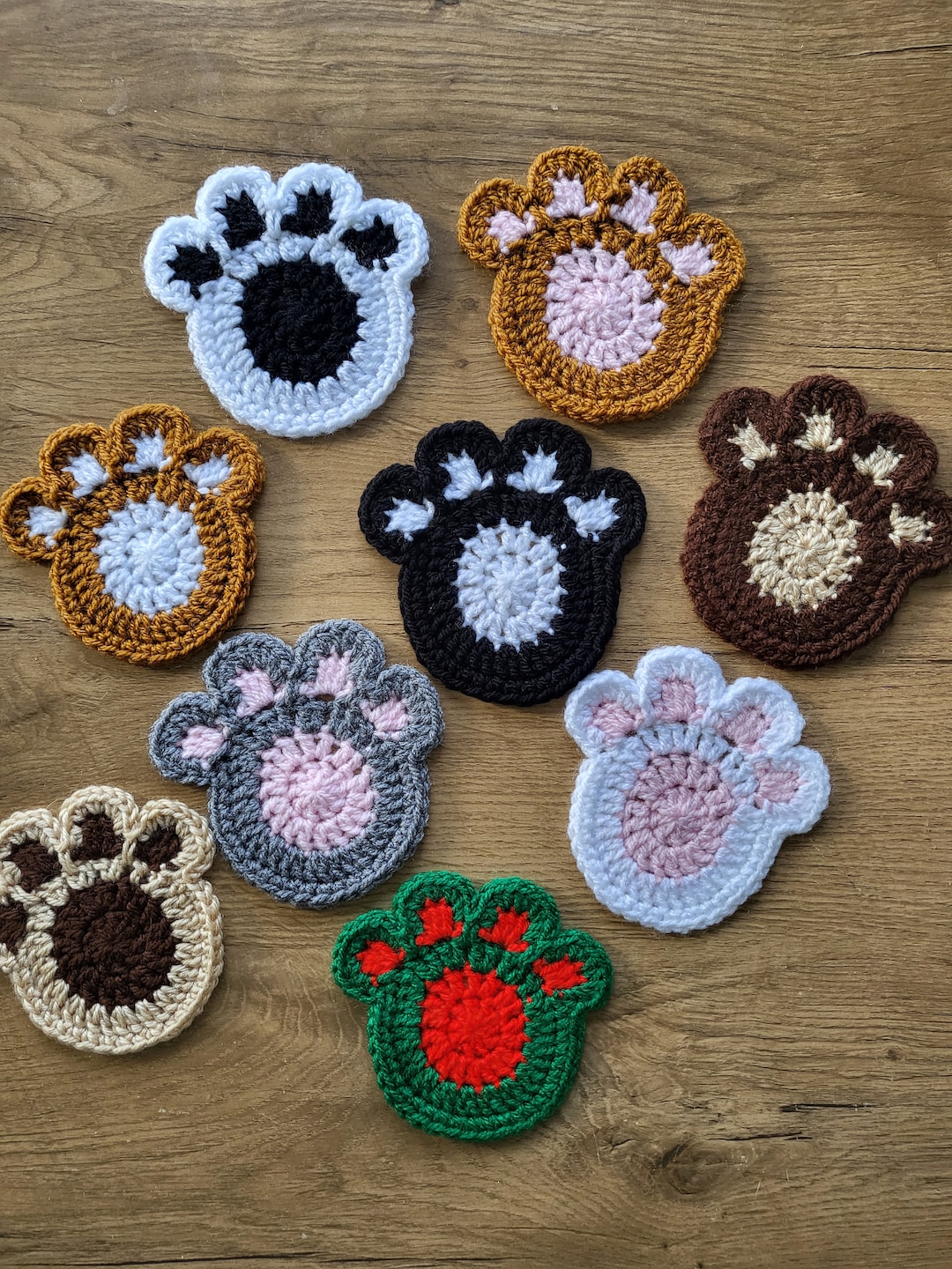 Paw Print Shaped Coasters, Set of 4, Cute, Stylish and Pawfect for Any ...