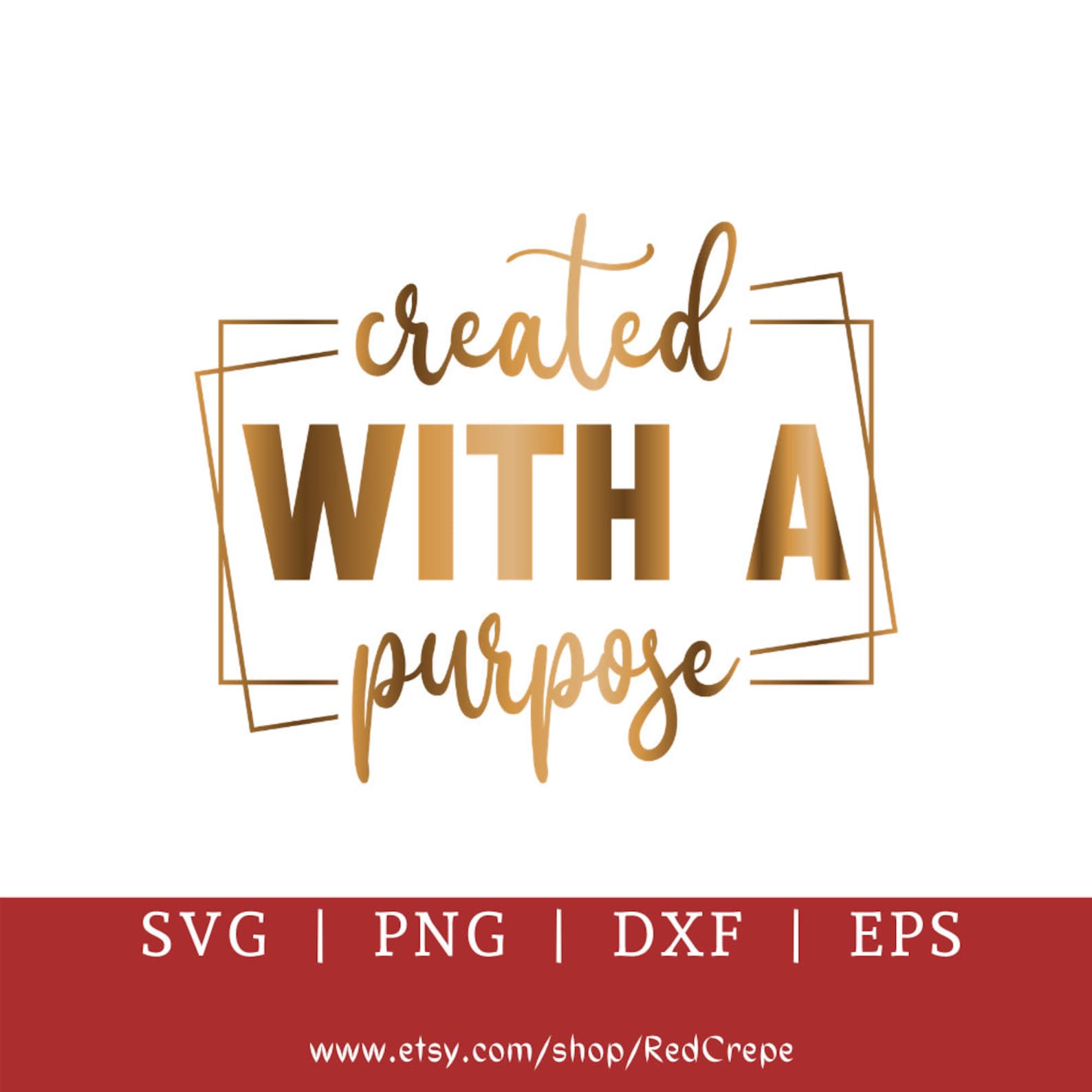 Created with a Purpose Svg Png Bible Verse Svg Scripture | Etsy