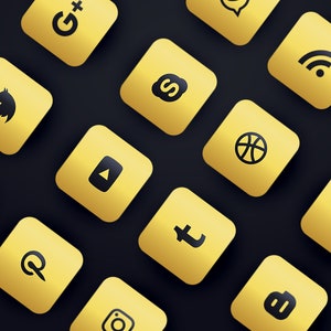 Social Media Icons Highlight Icon Set Minimalist PNG SVG - Etsy