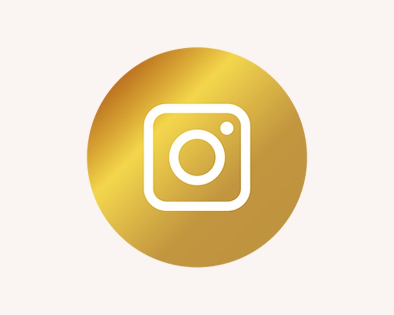 Gold Social Media Icons PNG App Collection - Etsy