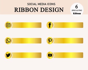 Gold Social Media Icons Luxury Icon Packs PNG SVG - Etsy