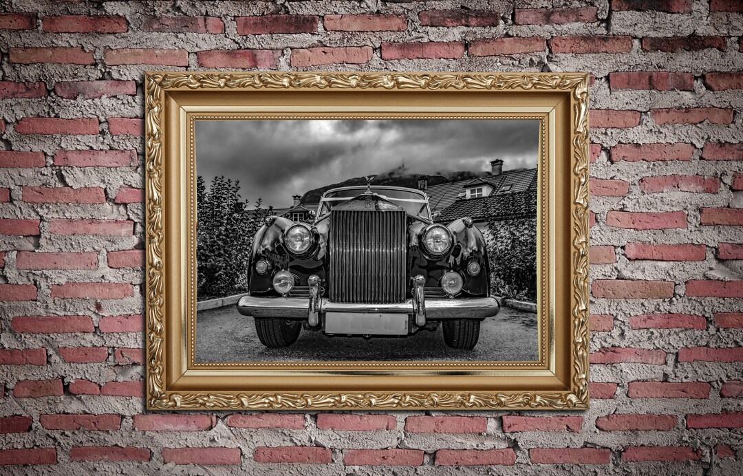 Luxury Black Car Wall Art | Automotive Photography Print | Monochrome ...