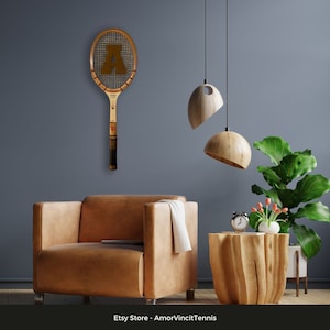 Amorvincittennis|embroidered Vintage Tennis Racket + Press|tennis Gift ...