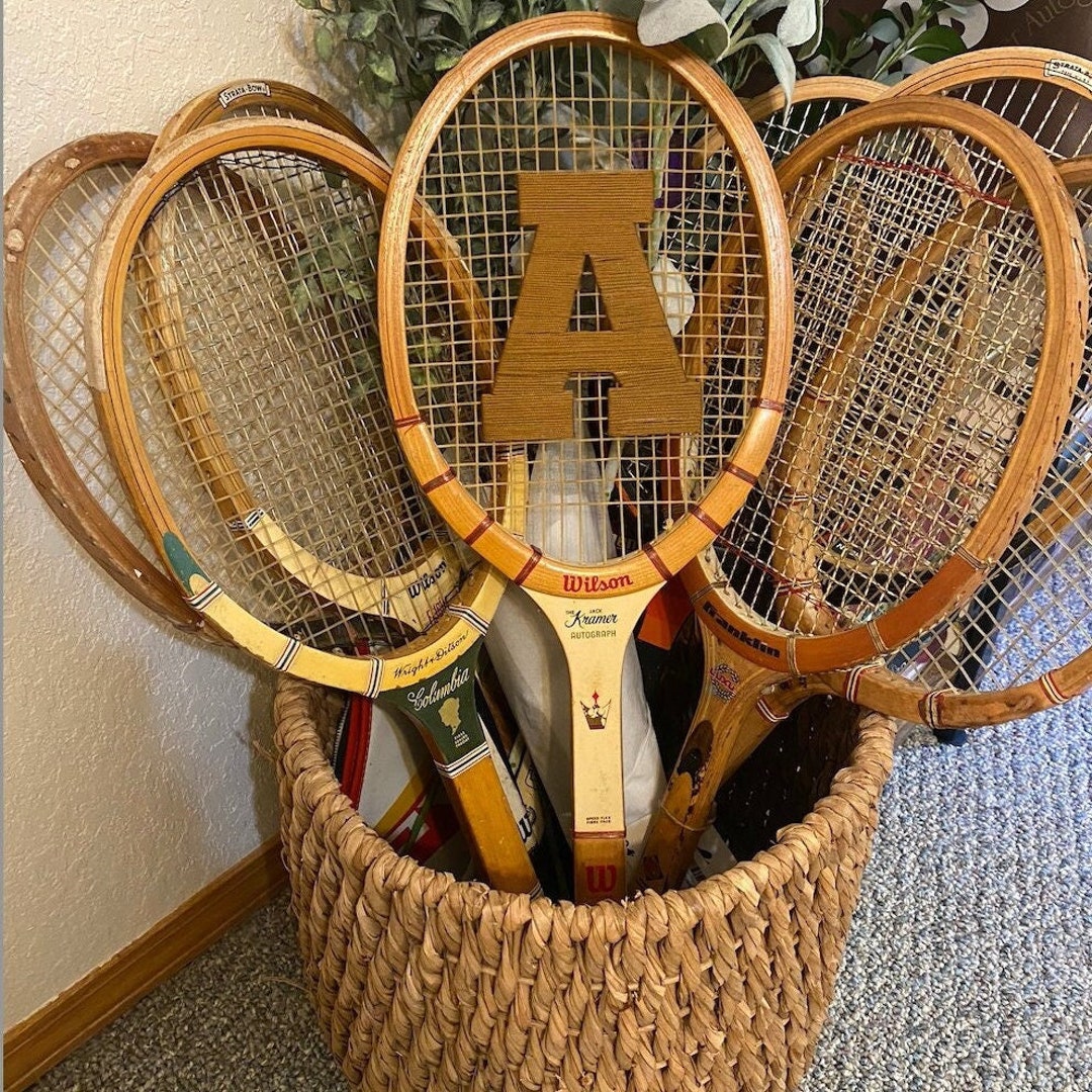 Amorvincittennis|embroidered Vintage Tennis Racket + Press|tennis Gift ...