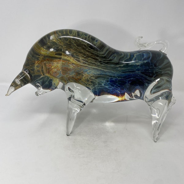 Glass Bull - Etsy