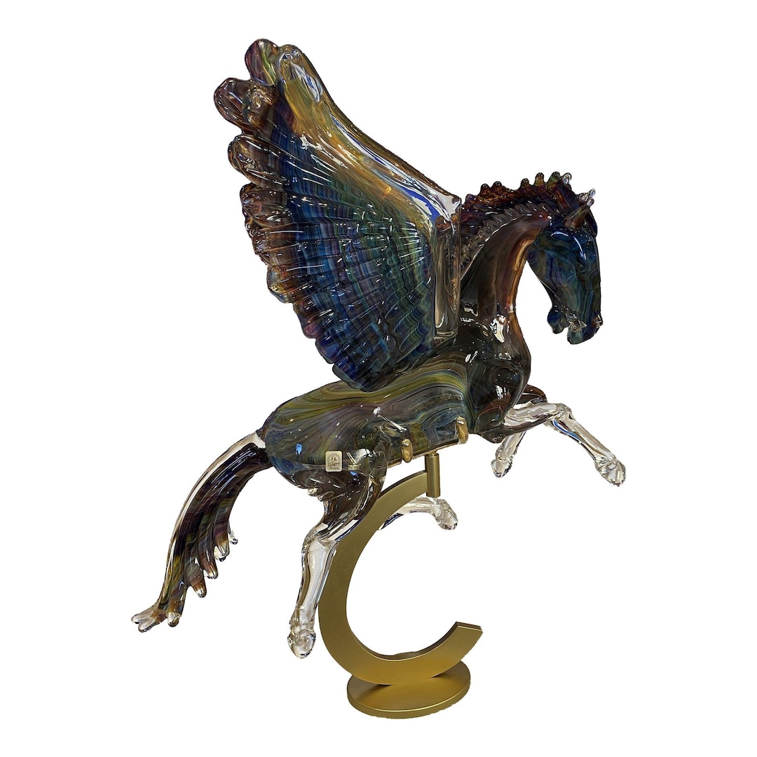Pegasus Murano Glass Sculpture - Etsy