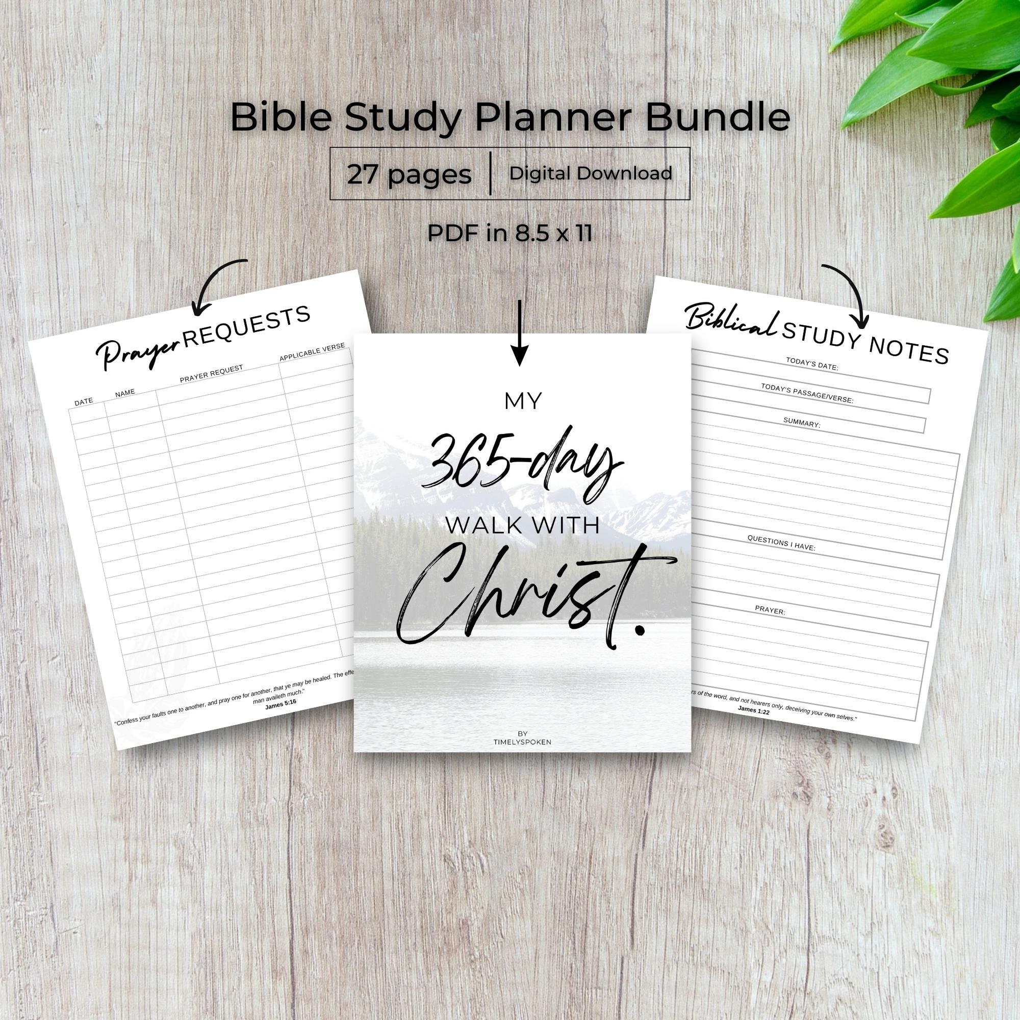 Bible Study Bundle Printable | Bible Study Faith Journal Bundle ...
